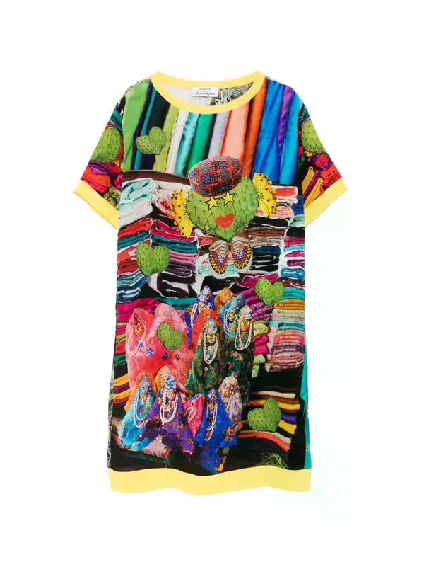 The Artistylist Cactus-print Mini Dress