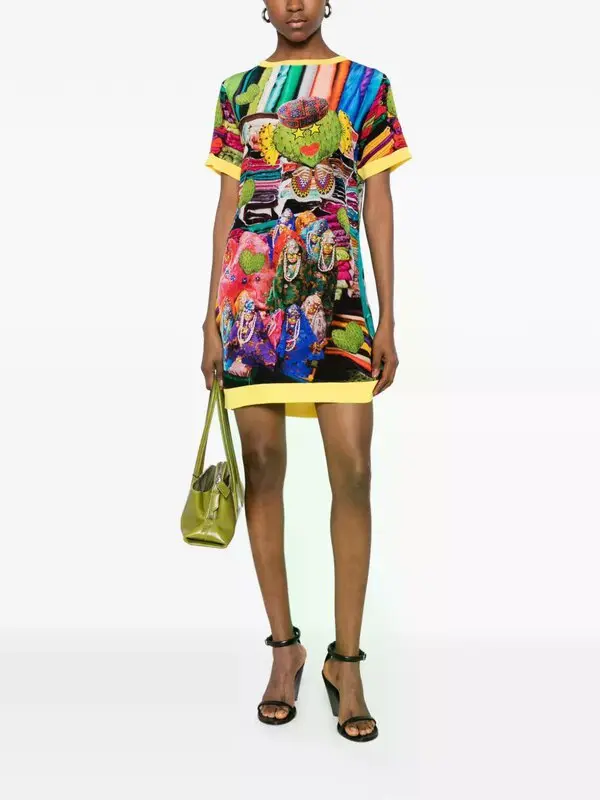 The Artistylist Cactus-print Mini Dress