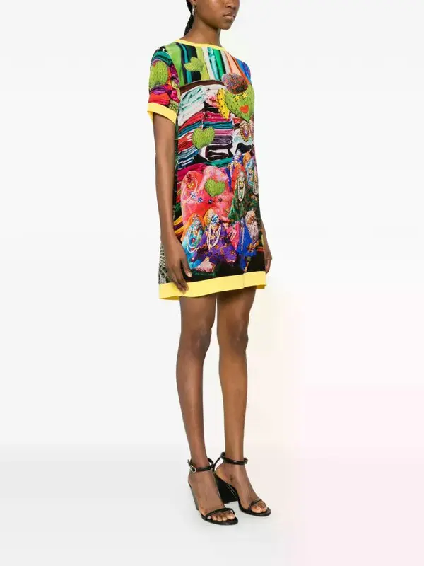 The Artistylist Cactus-print Mini Dress