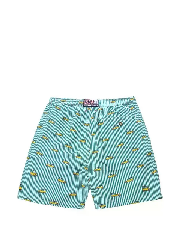 MC2 SAINT BARTH Car Motif Striped Shorts