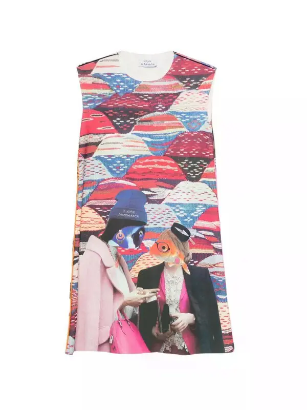 The Artistylist Graphic-print Mini Dress - Red