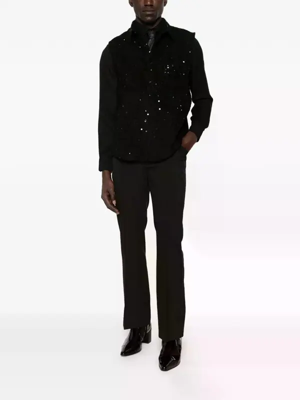 ERNEST W. BAKER Pressed-crease Flared Trousers