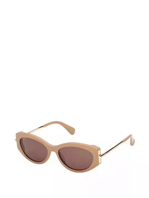 Max Mara Matte Light Brown Geometic Sunglasses