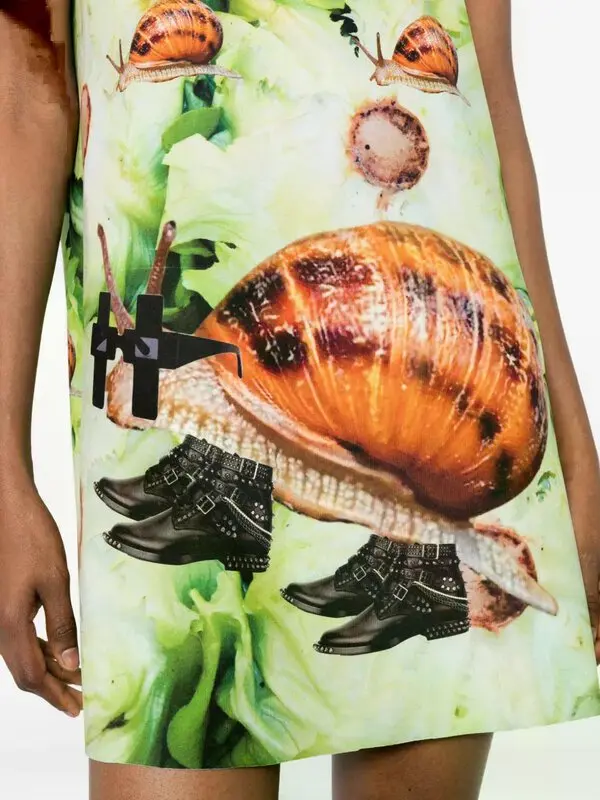 The Artistylist Snail-print Mini Dress