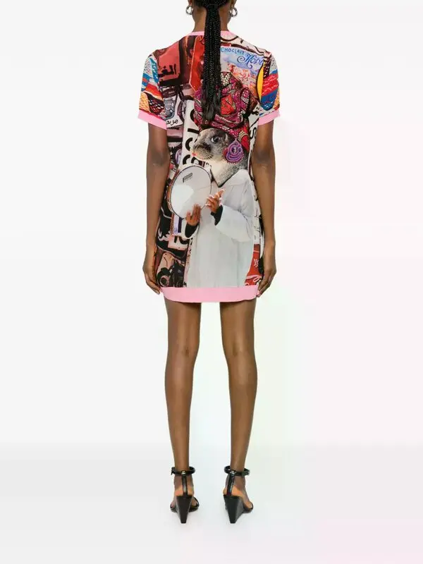 The Artistylist Graphic-print Mini Dress - Blue