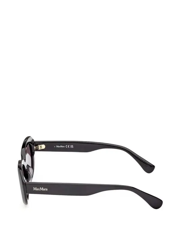 Max Mara Oval Frame Sunglasses - Black