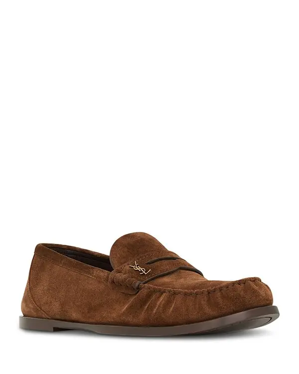 Saint Laurent Cassandre Penny Loafers - Snuff