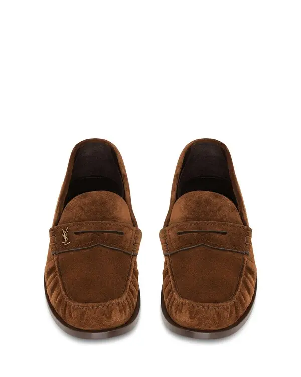 Saint Laurent Cassandre Penny Loafers - Snuff