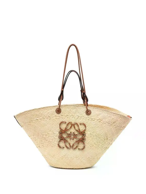 Loewe Anagram Woven Tote Bag - Neutrals