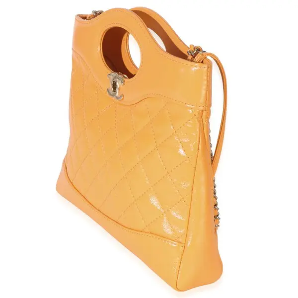 Chanel Shiny Crumpled Quilted Calfskin Mini 31 Shopping Bag