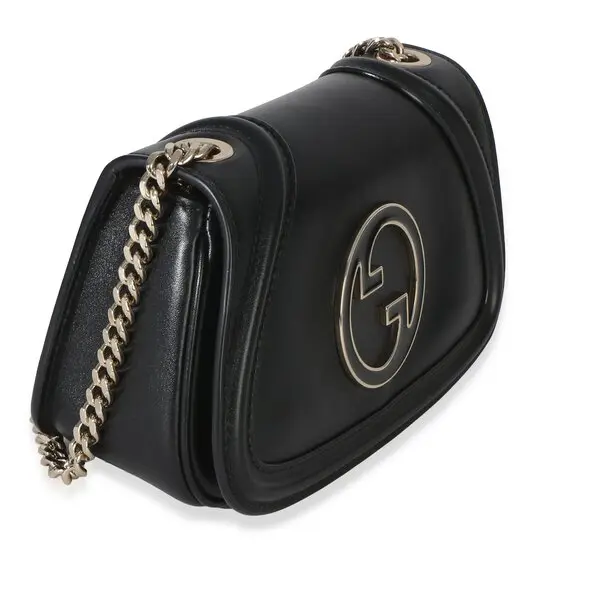 Gucci Calfskin Blondie Chain Shoulder Bag - Black