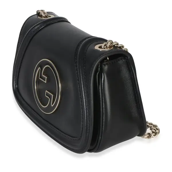 Gucci Calfskin Blondie Chain Shoulder Bag - Black