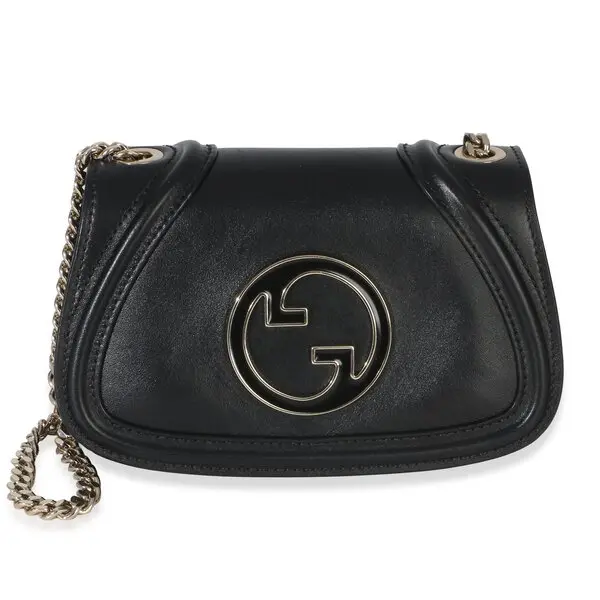 Gucci Calfskin Blondie Chain Shoulder Bag - Black