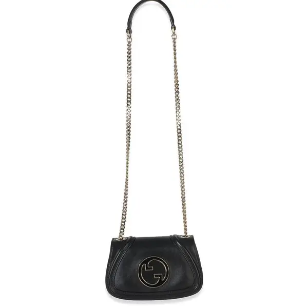Gucci Calfskin Blondie Chain Shoulder Bag - Black