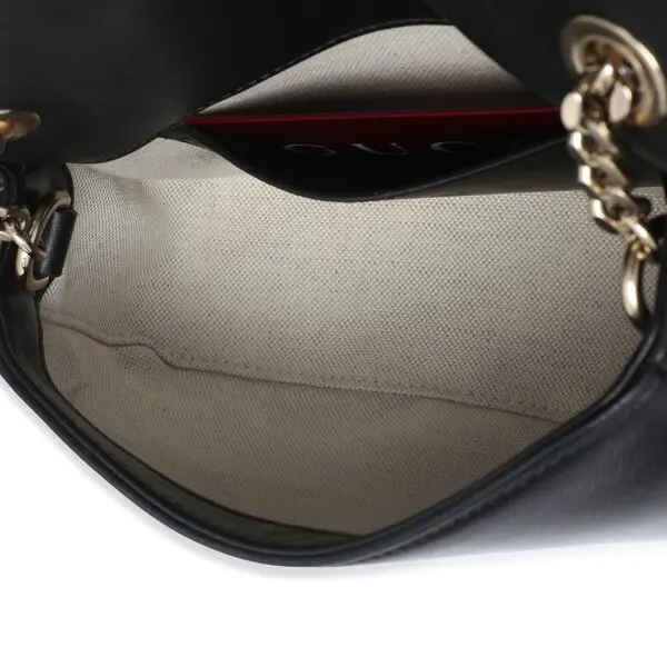 Gucci Calfskin Blondie Chain Shoulder Bag - Black
