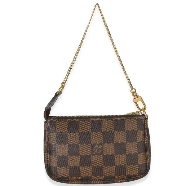 LOUIS VUITTON Damier Ebene Canvas Pochette Accessories