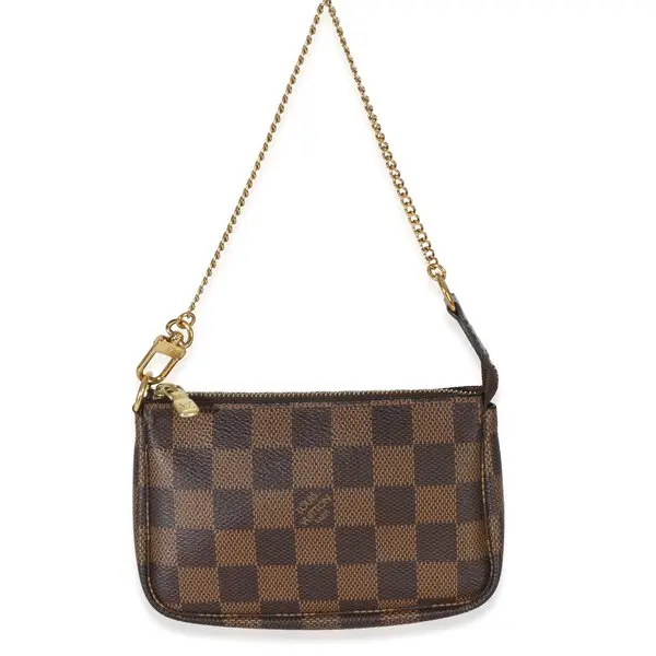 LOUIS VUITTON Damier Ebene Canvas Pochette Accessories - Brown
