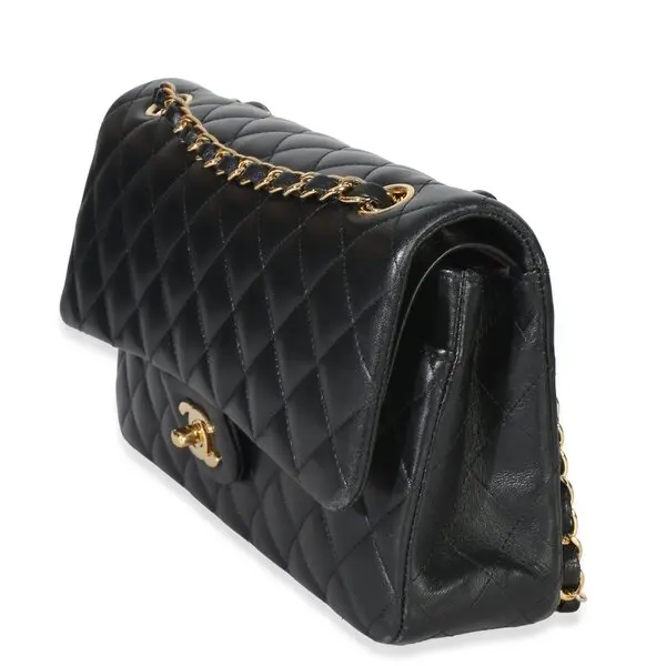 Chanel Quilted Lambskin Classic Double Flap Bag - Black