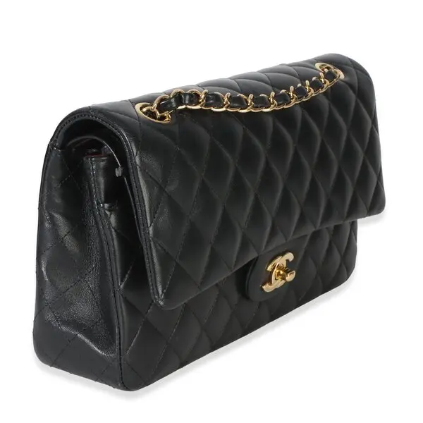 Chanel Quilted Lambskin Classic Double Flap Bag - Black