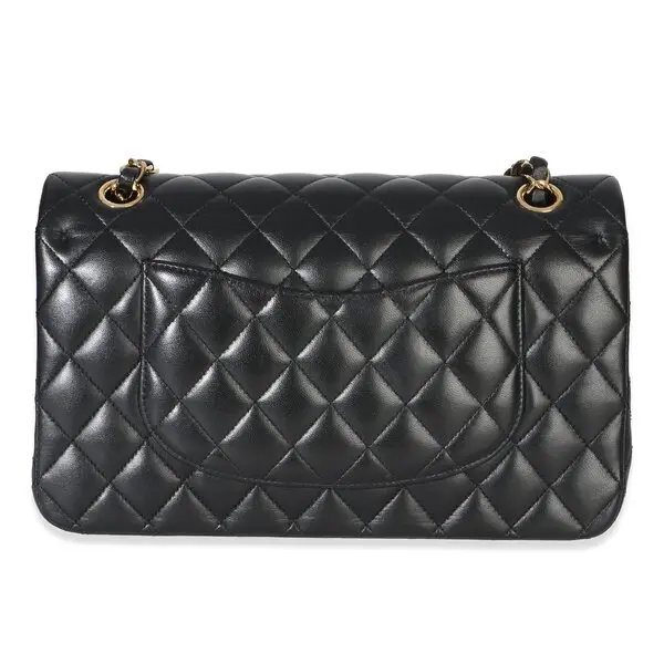 Chanel Quilted Lambskin Classic Double Flap Bag - Black