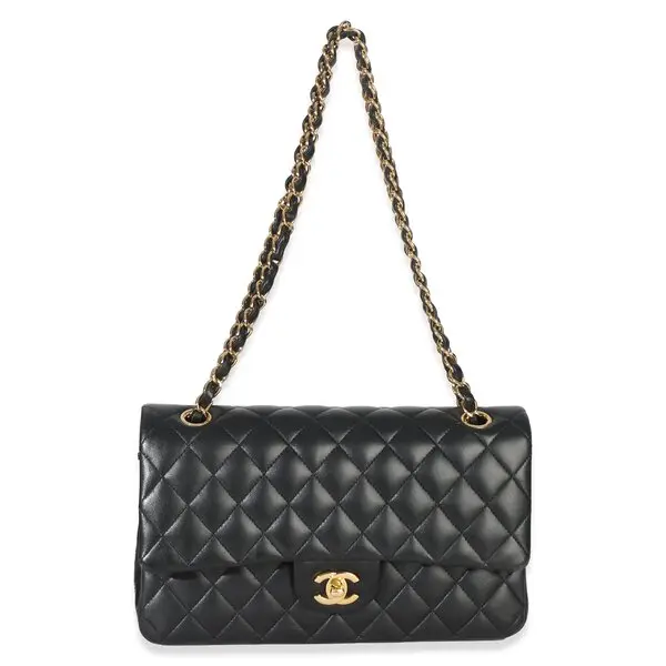 Chanel Quilted Lambskin Classic Double Flap Bag - Black