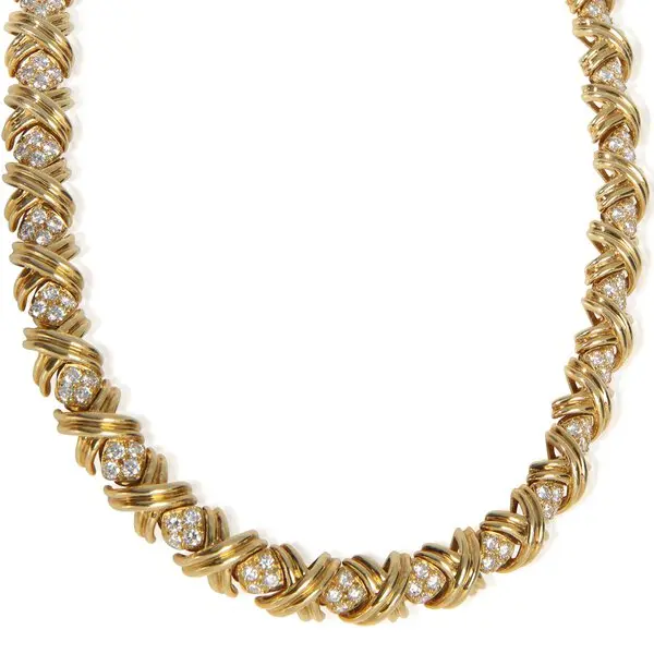 Tiffany & Co. Diamond X Collection Necklace - Yellow_gold