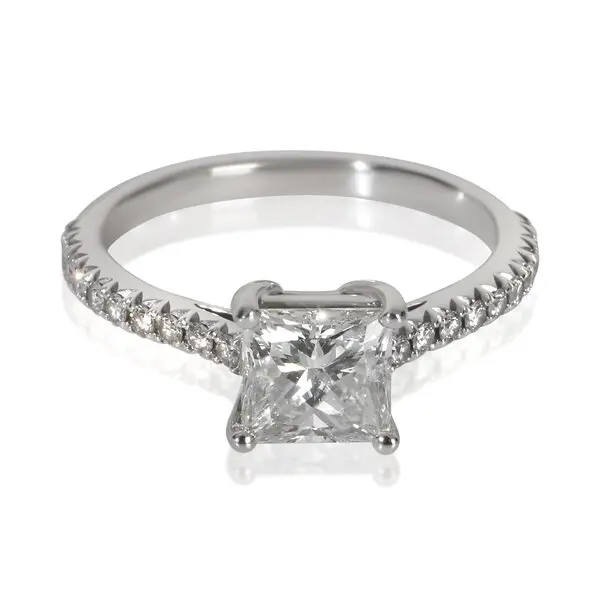 Tiffany & Co. 0.99 Ct Princess Diamond Novo Engagement Ring - Platinum
