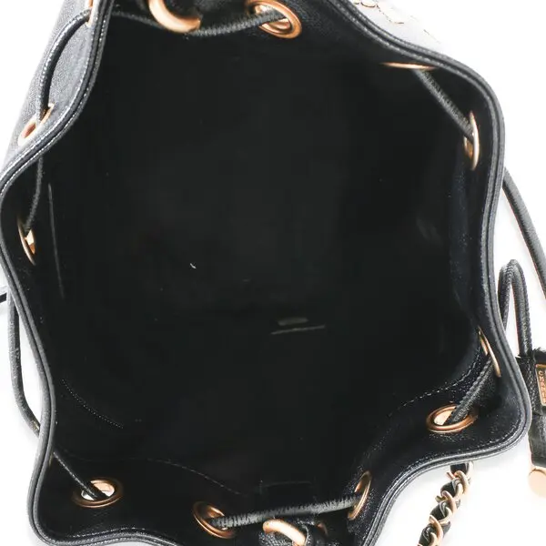 Chanel Caviar Studded Deauville Drawstring Bucket Bag