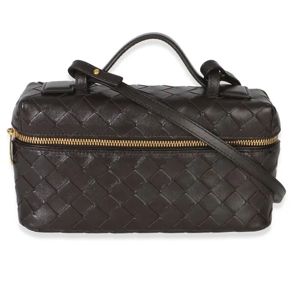 Bottega Veneta Intrecciato Nappa Vanity Case - Brown