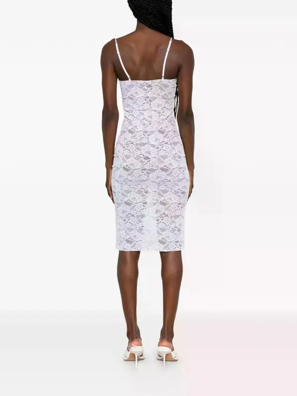 Oseree Lace-overlay Underwired Dress