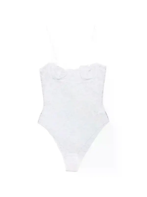 Oseree Lace-embroidered Underwired Body - White