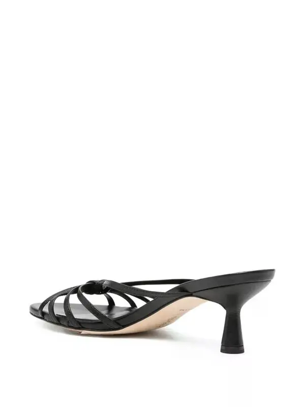 AeydĒ Knotted-strap Leather Sandals - Black