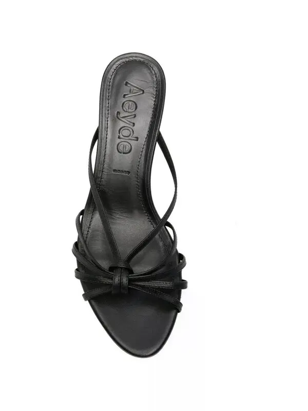 AeydĒ Knotted-strap Leather Sandals - Black