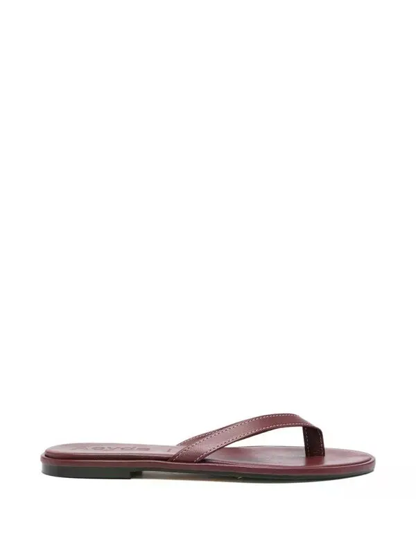 AeydĒ Contrast-stitch Thong Sandals - Red
