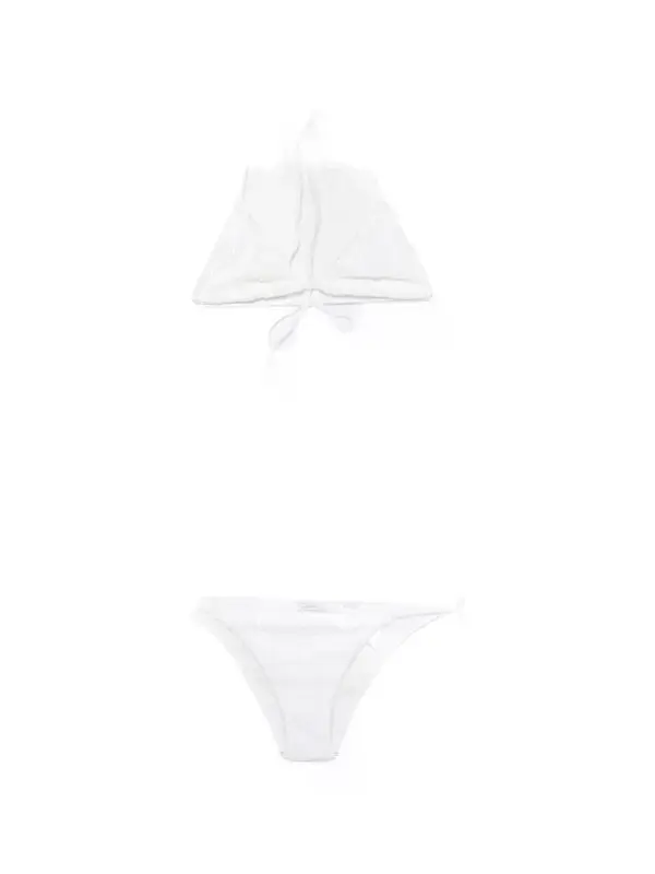 Oseree Sequin-embellished Bikini - White