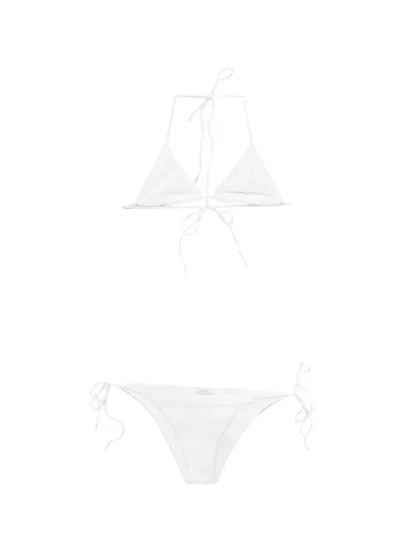 Oseree Sequin-embellished Bikini - White