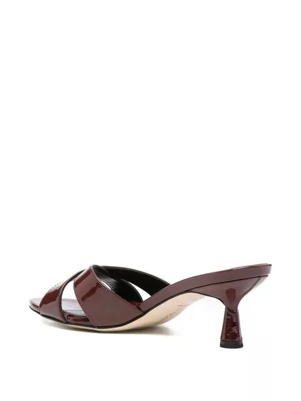AeydĒ Cross-over Patent-finish Sandals - Red