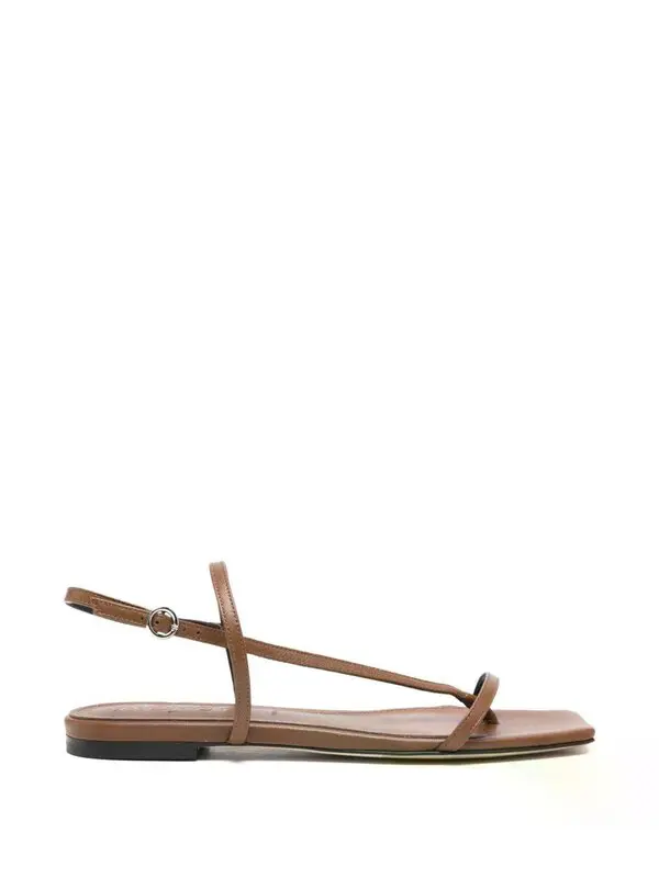 AeydĒ Square-toe Slingback Sandals - Brown