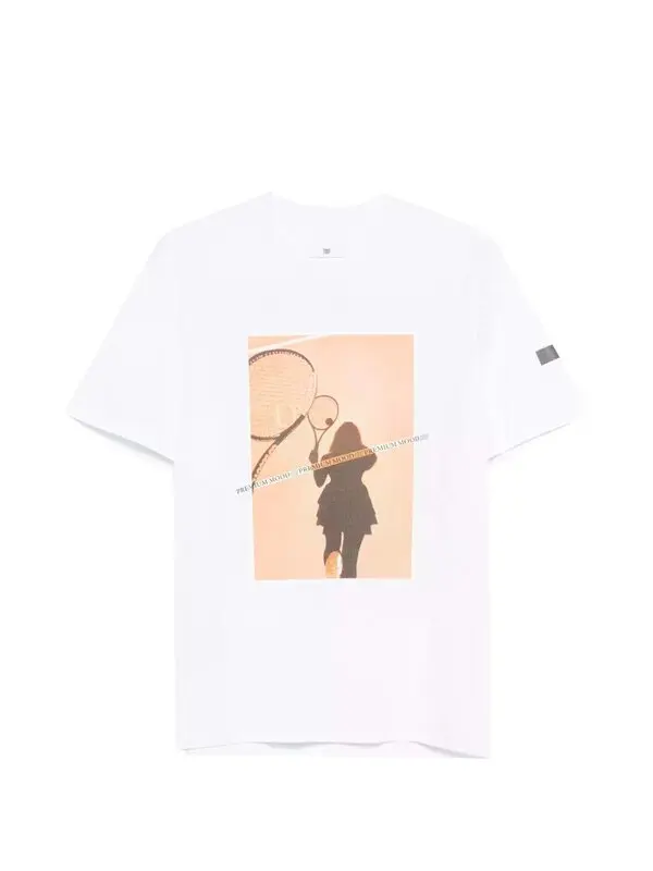 PMDS PREMIUM MOOD DENIM SUPERIOR Shadow Crew-neck T-shirt - White