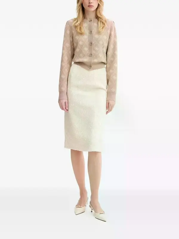 Guess Diamond-pattern Button Cardigan
