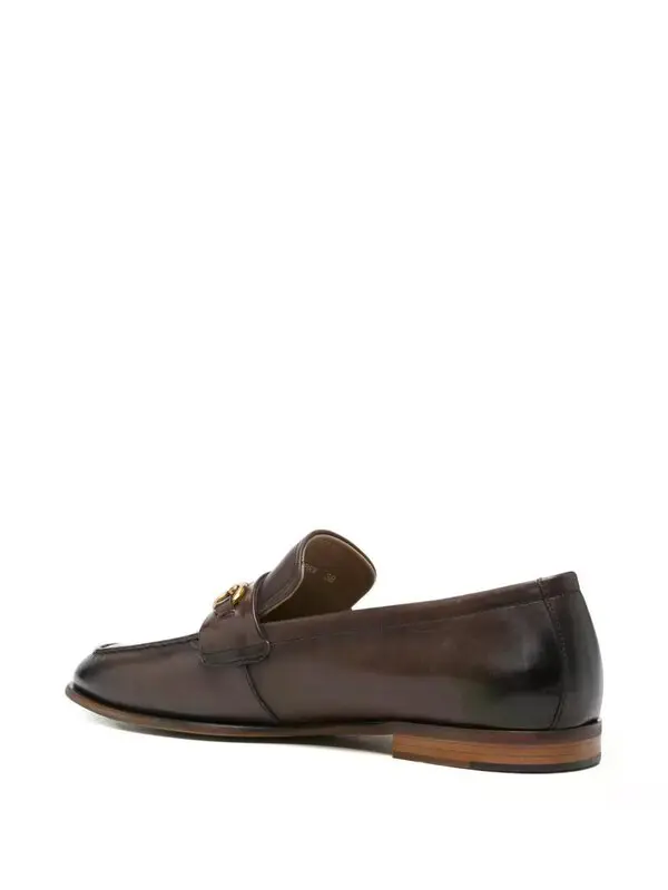 ADRIANNA FERETTI Horsebit Leather Loafers