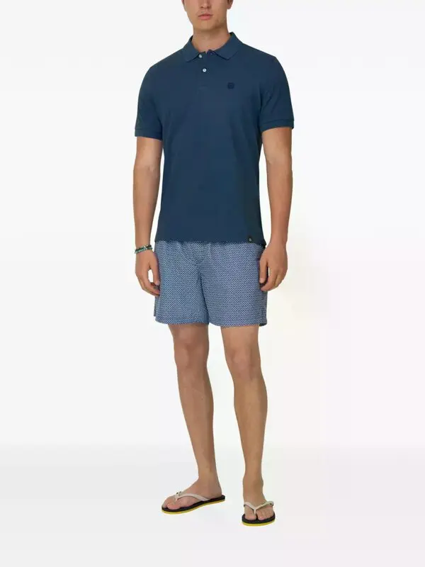 Boggi Milano Geometric-print Swim Shorts