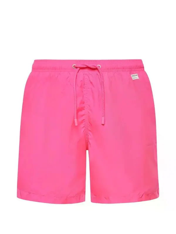 MC2 SAINT BARTH Logo-patch Drawstring Swim Shorts - Pink