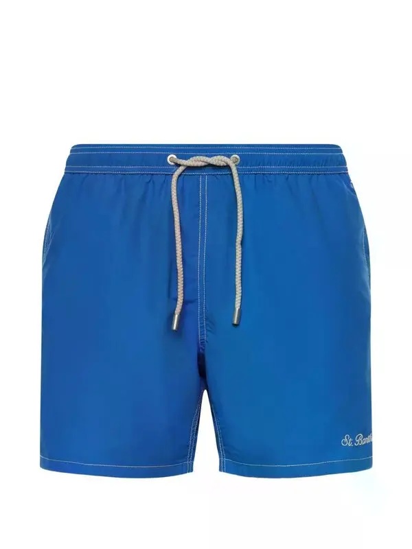 MC2 SAINT BARTH Contrast Topstitching Swim Shorts - Blue