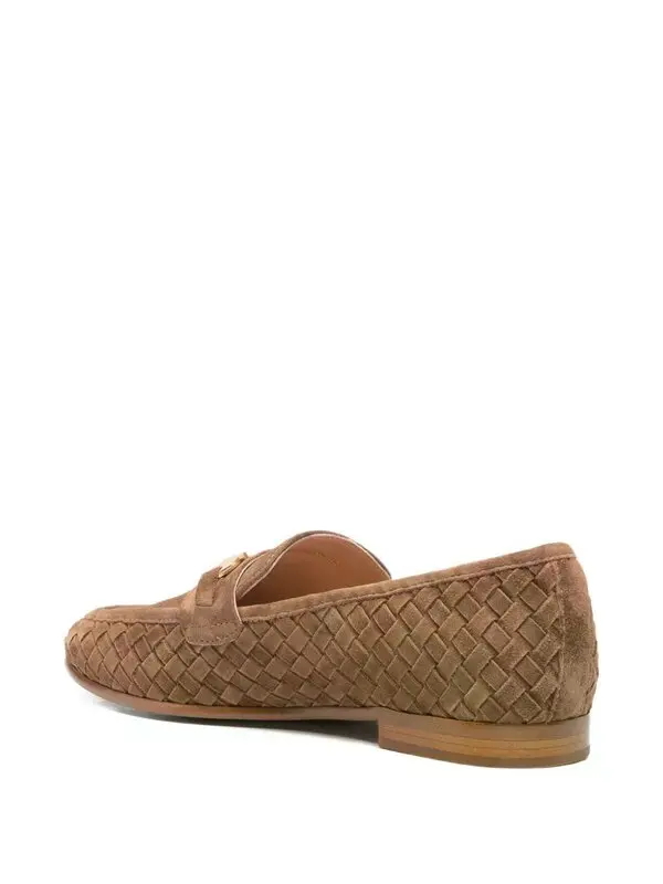 ADRIANNA FERETTI Woven Horsebit-detail Loafers