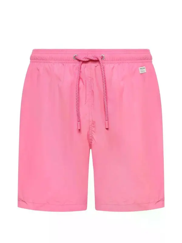 MC2 SAINT BARTH Drawstring Logo-patch Swim Shorts - Pink