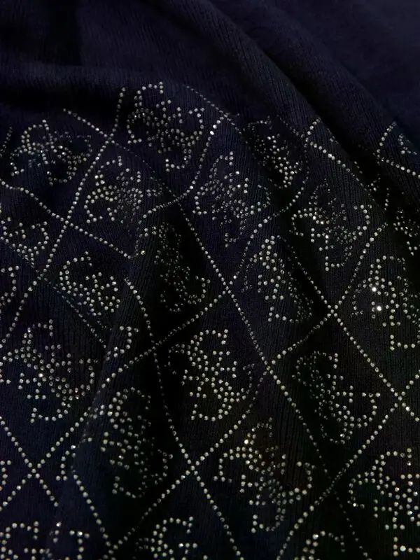 Guess Rhinestone-embellished Geometric-pattern Scarf