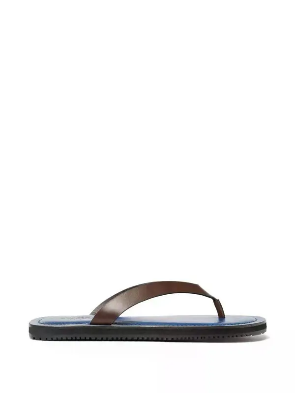 SCAROSSO Ascanio Leather Sandals - Blue