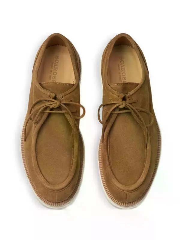 SCAROSSO Damiano Lug-sole Derby Shoes - Brown