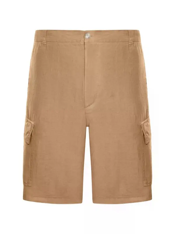 120% Lino Linen Cargo Shorts - Neutrals
